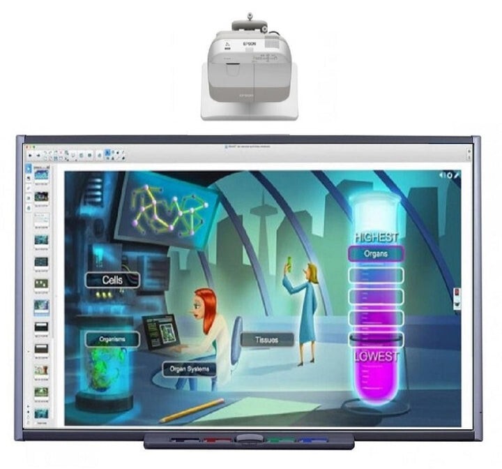 Interactive Smart Board SB680 and Short throw projector. (1 year ...