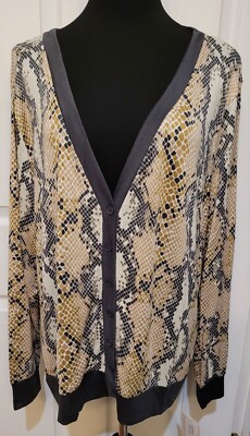 LuLaRoe Cheryl Cardigan Size XL Beautiful Multicolor Snake Print NWT | eBay