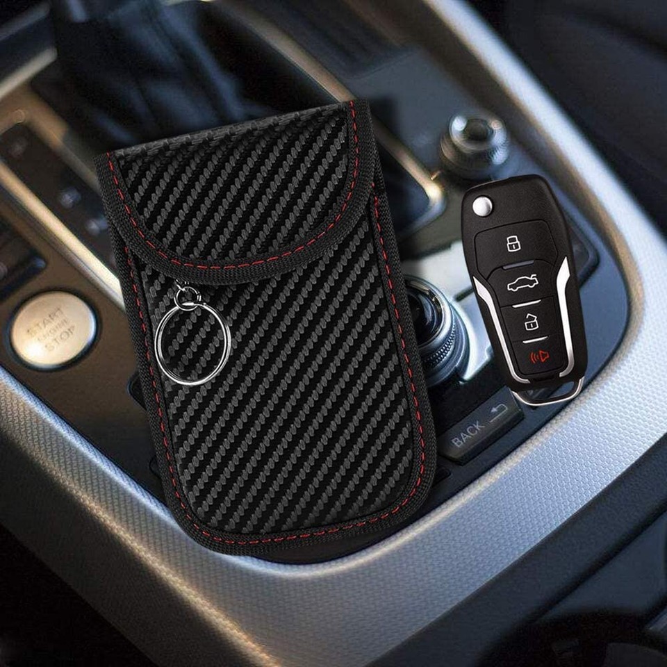 2X Car Key Signal Blocker Faraday Pouch Case Fob Bag RFID Security ...