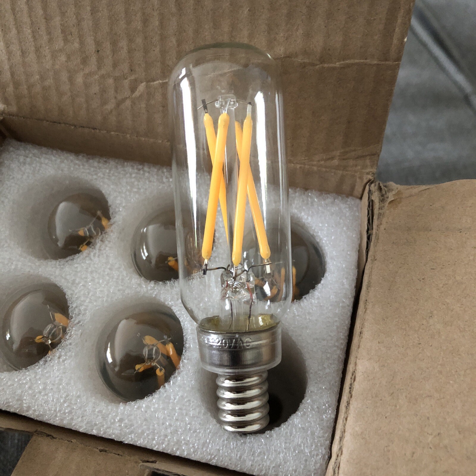 LiteHistory T6/T8 Dimmable LED Bulb 40 Watt, Warm White, 2700K 6-pack ...