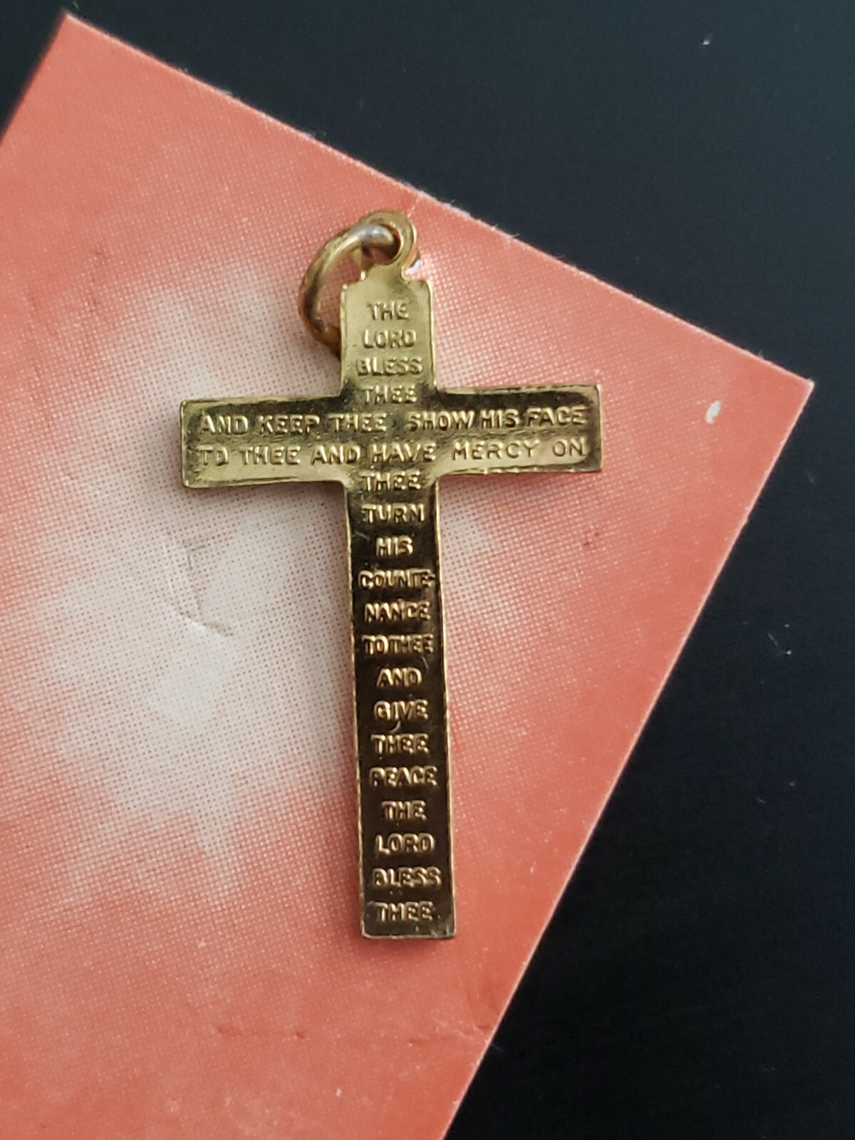 Vintage Metal Gold Cross in original Packaging Rare B… - Gem