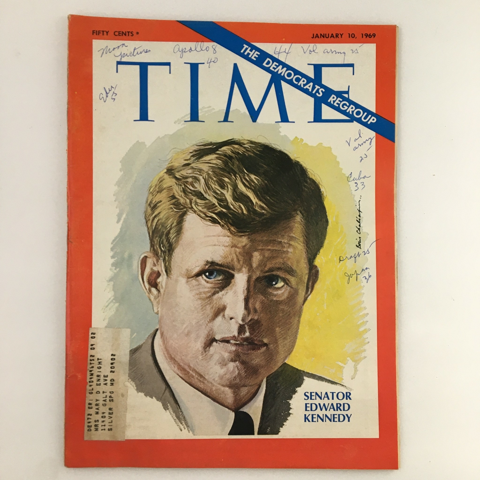Time Magazine January 10 1969 Vol. 93 No. 2 Senator Edward Kennedy | eBay