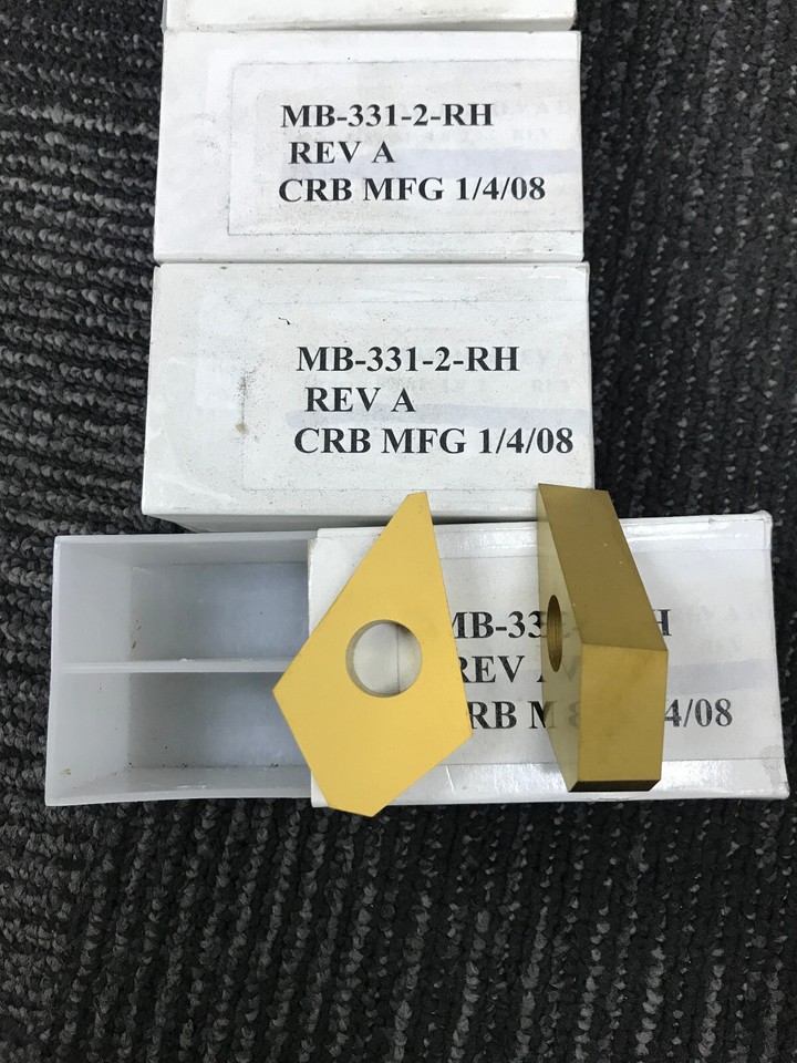 Lot of Carbide Inserts MB-331-2-RH, REV A, CRB MFG, 10 PCS | eBay
