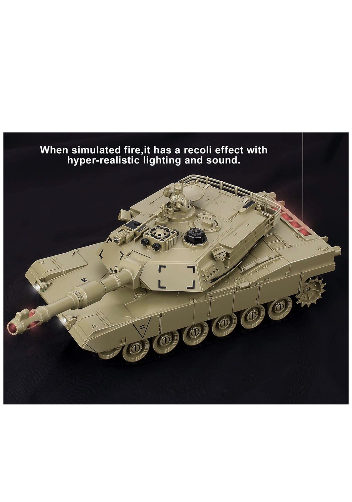 1:28 RC WW2 M1A2 American Army Tank Toys,9 Chanels Remote Control ...