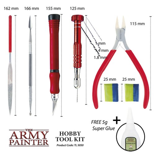 Hobby Tool Kit - 7-Piece Plastic Model Kit Tools for Miniatures with ...