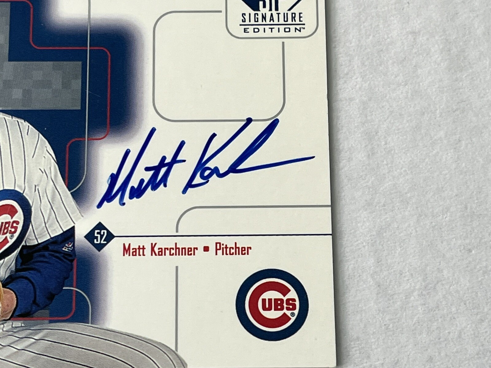 Matt Karchner 1999 Upper Deck SP Authentic Signature Edition Auto ...