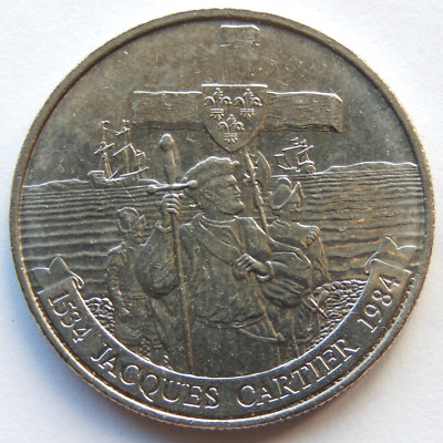1984 Canada "Jacques Cartier 1534 - 1984" 1 Dollar Coin KM#120 SB5595 ...