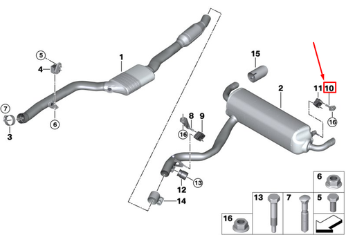 NEW BMW 3 G20 REAR LEFT SILENCER BRACKET 18307933854 ORIGINAL | eBay