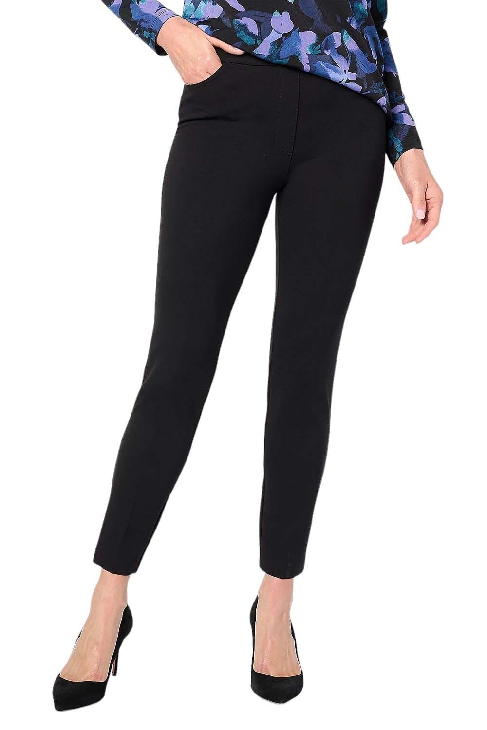 GRAVER Susan Graver Status Stretch Slim Leg Ankle Pants Black | eBay