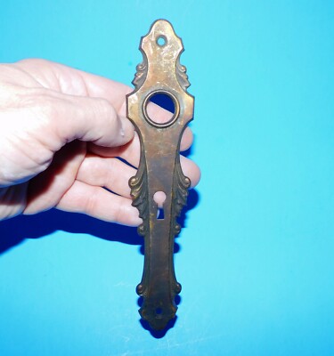 ANTIQUE VICTORIAN SKELETON KEYHOLE METAL DOORKNOB BACKPLATE | eBay