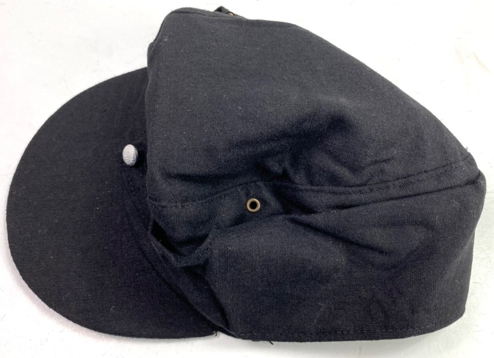 WWII GERMAN HEER WAFFEN PANZER BLACK WOOL M1943 EM NCO FIELD CAP-LARGE ...