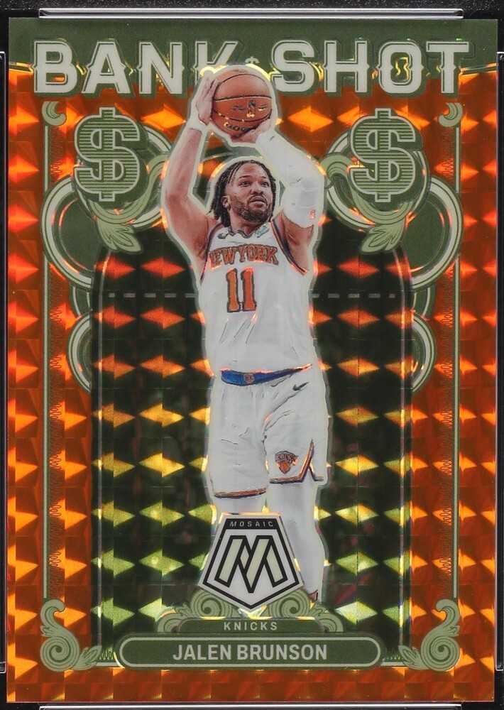 2023-24 Panini Mosaic - Bank Shot Jalen Brunson #2 Orange Mosaic Prizm ...