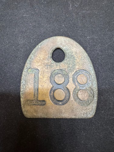 Solid Brass Dairy Cow Number Tag Double Sided # 188 | eBay