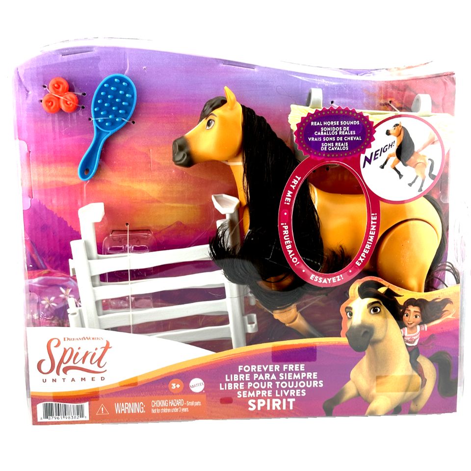 SPIRIT UNTAMED FOREVER FREE Toy Horse w Sounds, Incl Fence, Apple ...