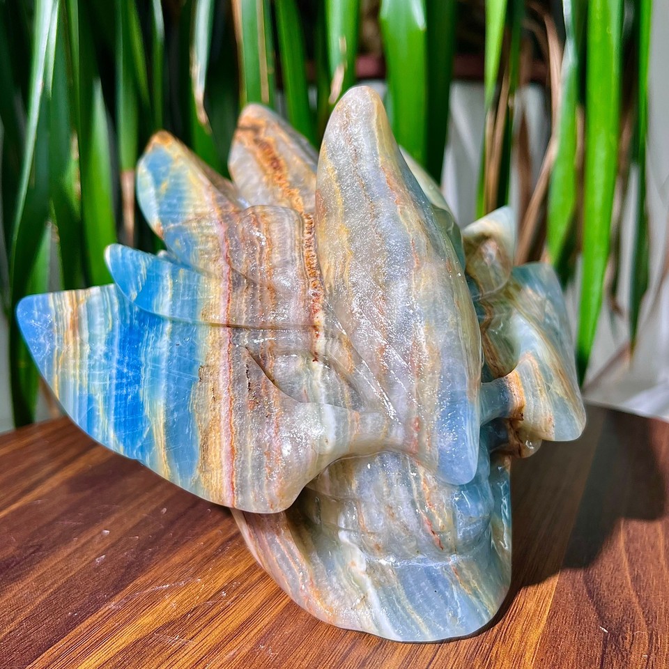 3.43LB Hand carved high-quality blue pine carving mineral specimens | eBay