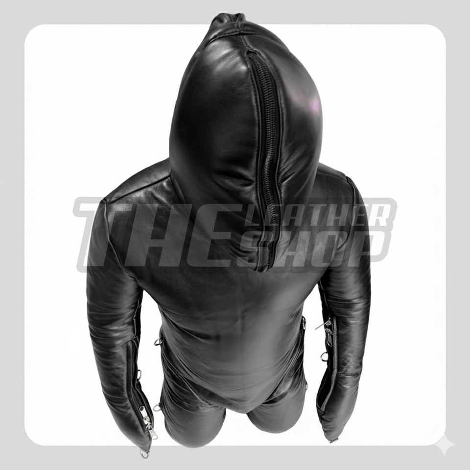 Padded Cow Leather Catsuit Bondage Suit Full Body Restraint Suit Custom ...