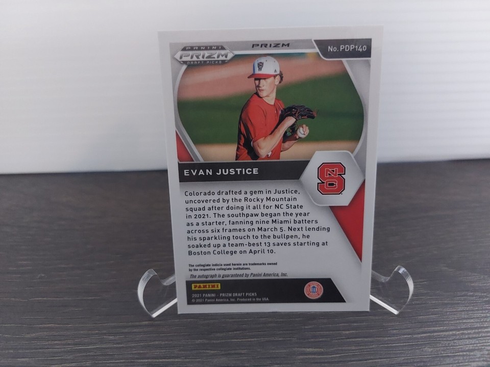 2021 Prizm Draft Picks Evan Justice Pulsar #PDP140 Auto | eBay