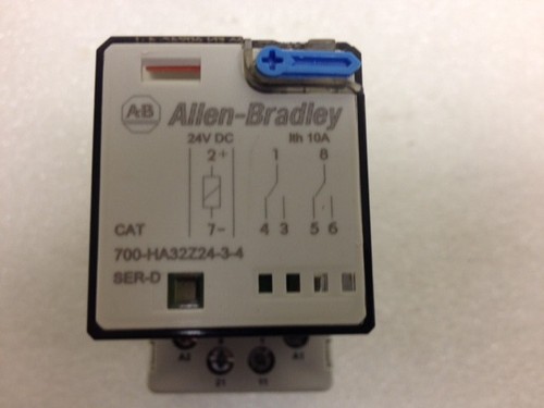 Allen Bradley Relay 700-HA32Z24-3-4 (lot of 2) & 700-HN100 Base (lot of ...