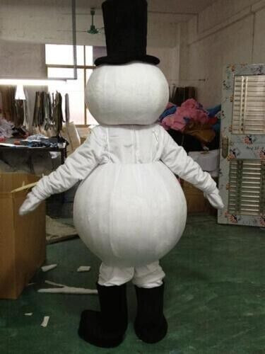 Xmas Snowman Mascot Costume Cartoon Cosplay Halloween Party Adult Dress ...