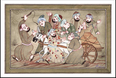 UZBEKISTAN HAND MADE PAINT UZBEK ABSTRACT MINIATURE #246 | eBay