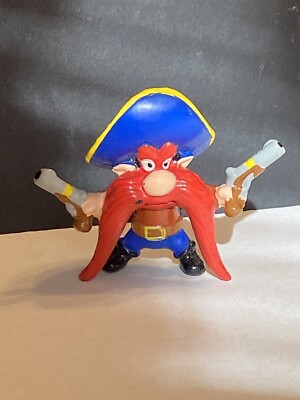 Vtg 2" YOSEMITE SAM 1990 Gun Slinging Looney Tunes Toy Figure Warner ...