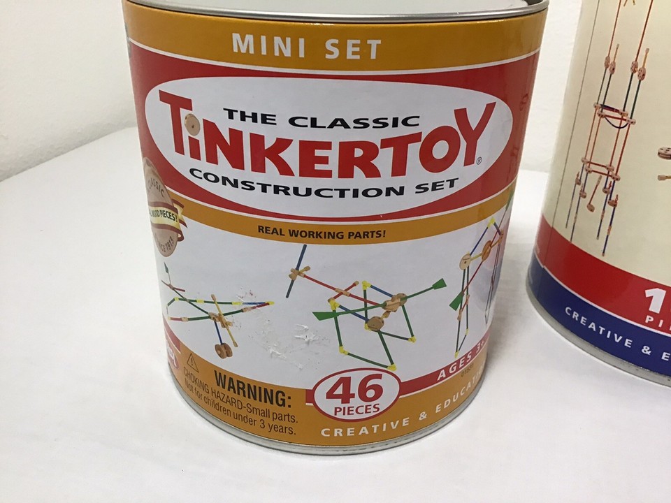 Hasbro TINKER TOY Mini Set And JUMBO BUILDER SET Classic Construction ...