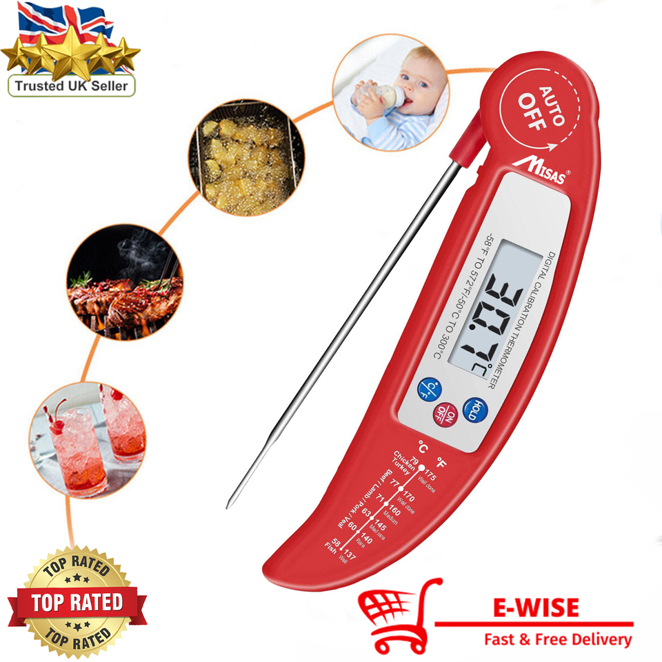 Digital Food Thermometer Probe Cooking Meat Kitchen Temperature BBQ ...
