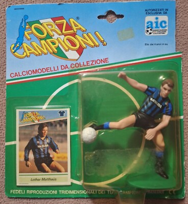 1989 Kenner LOTHAR MATTHÄUS Forza Campioni INTER AIC Soccer Figure/Card ...