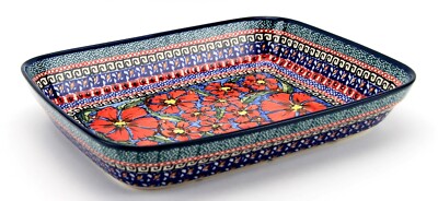 Polish Pottery Baking Dish 8 x 10" Handmade by Zaklady Boleslawiec ...