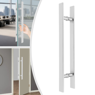 Commercial H Shape Door Handle Double Sided Stainless Sliding Push Pull ...