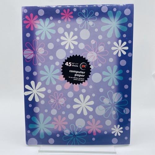 Jot Computer Paper 45 Sheets 8.5x11” New Purple Flowers | eBay