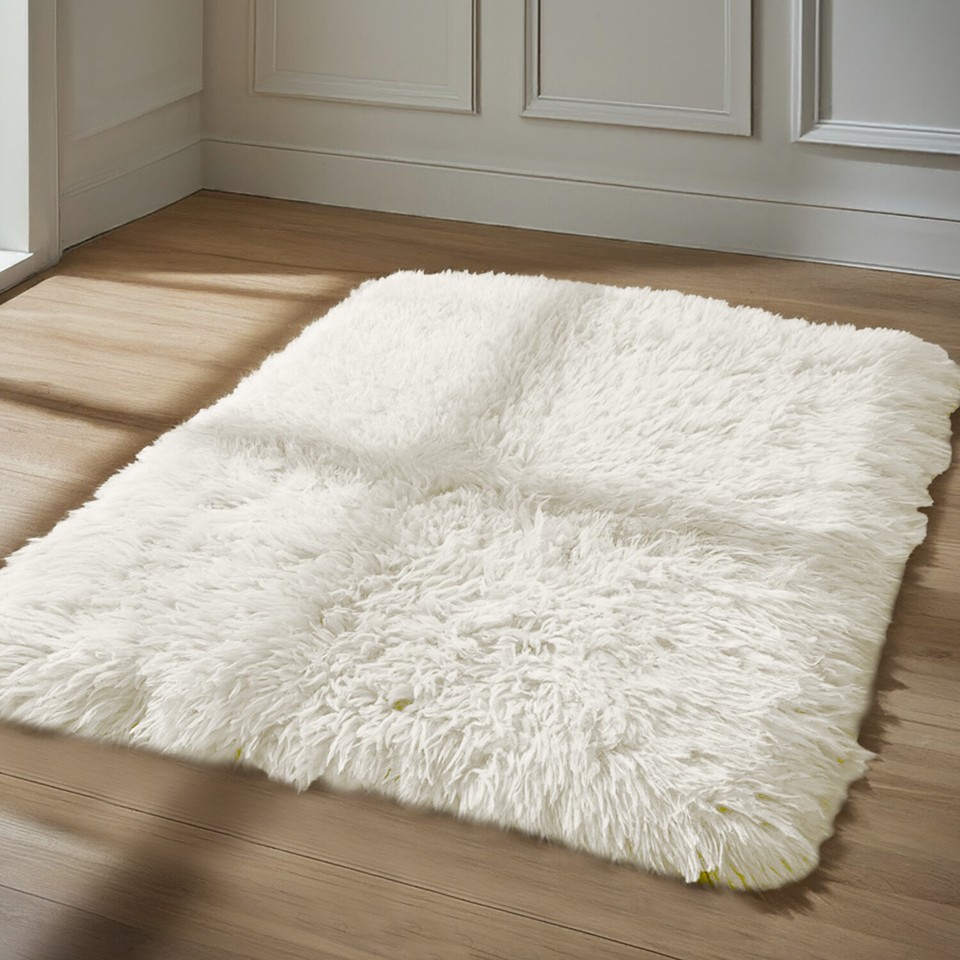 Shaggy Fluffy Area Rug Anti Skid Living Room Bedroom Carpet Ultra Soft ...