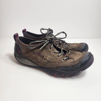 Merrell Women's Stone Brown Pink Leather Lace Up Hiking Shoes Size 7.5 ...
