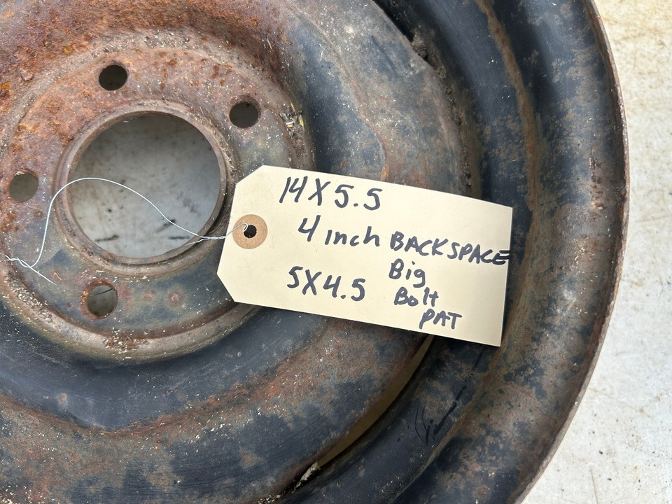 Ford Mopar AMC 14x5.5 Steel Wheel Rim 5X4.5 Bolt Pattern 4 inch back ...