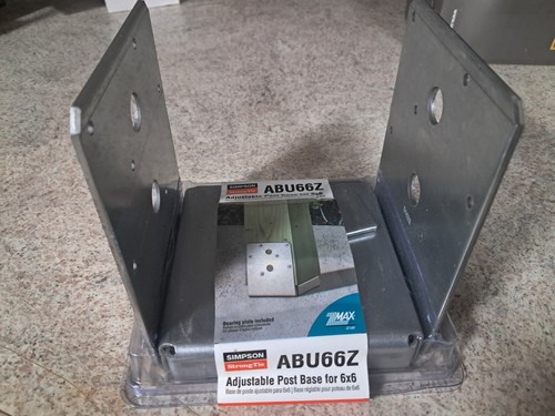 Simpson Strong-Tie ABU66Z 12-Ga ZMAX Adjustable Post Base For 6X6 | eBay