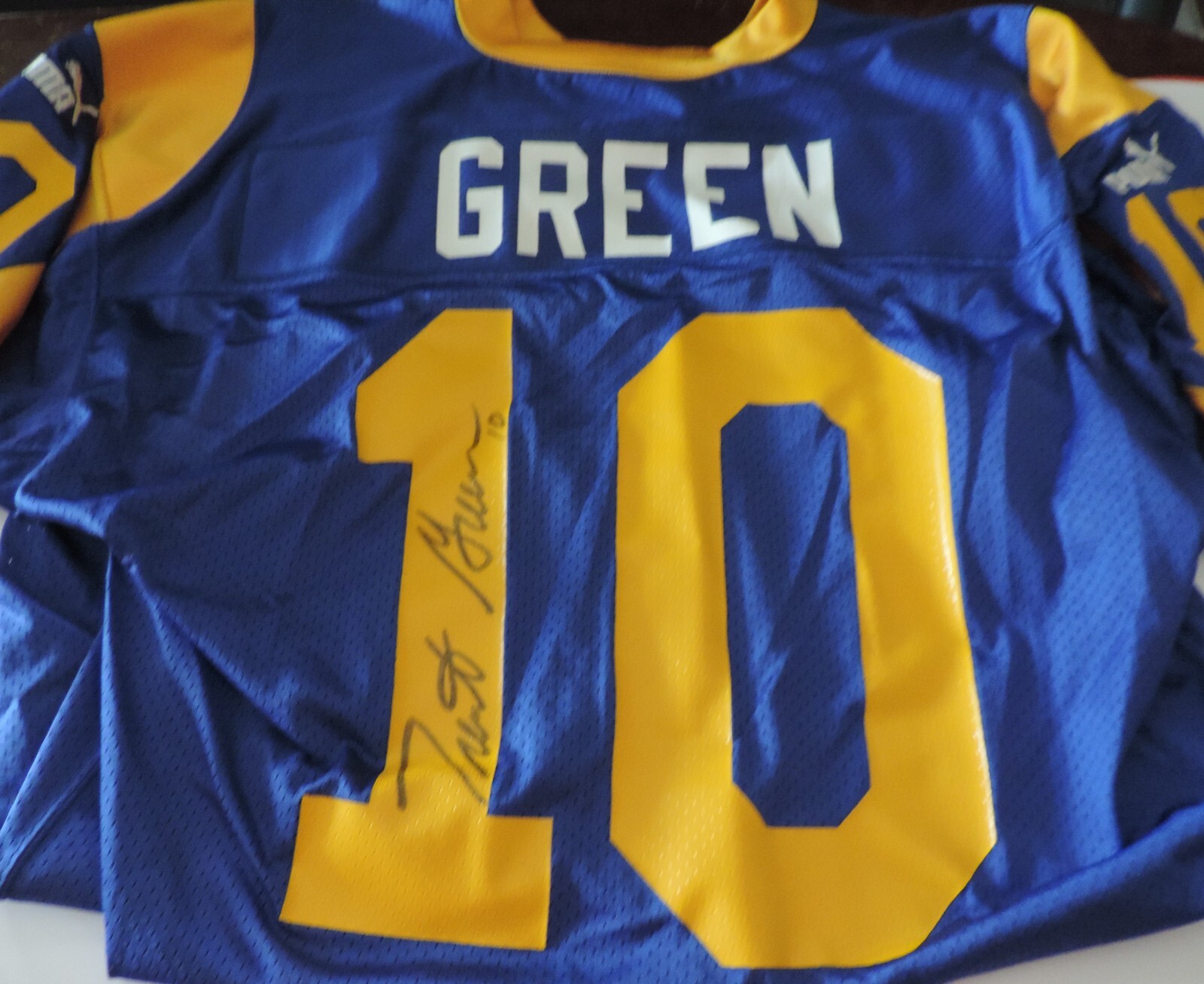 TRENT GREEN SIGNED / AUTOGRAPHED AUTHENTIC RAMS GAME JERSEY L@@K RARE ...
