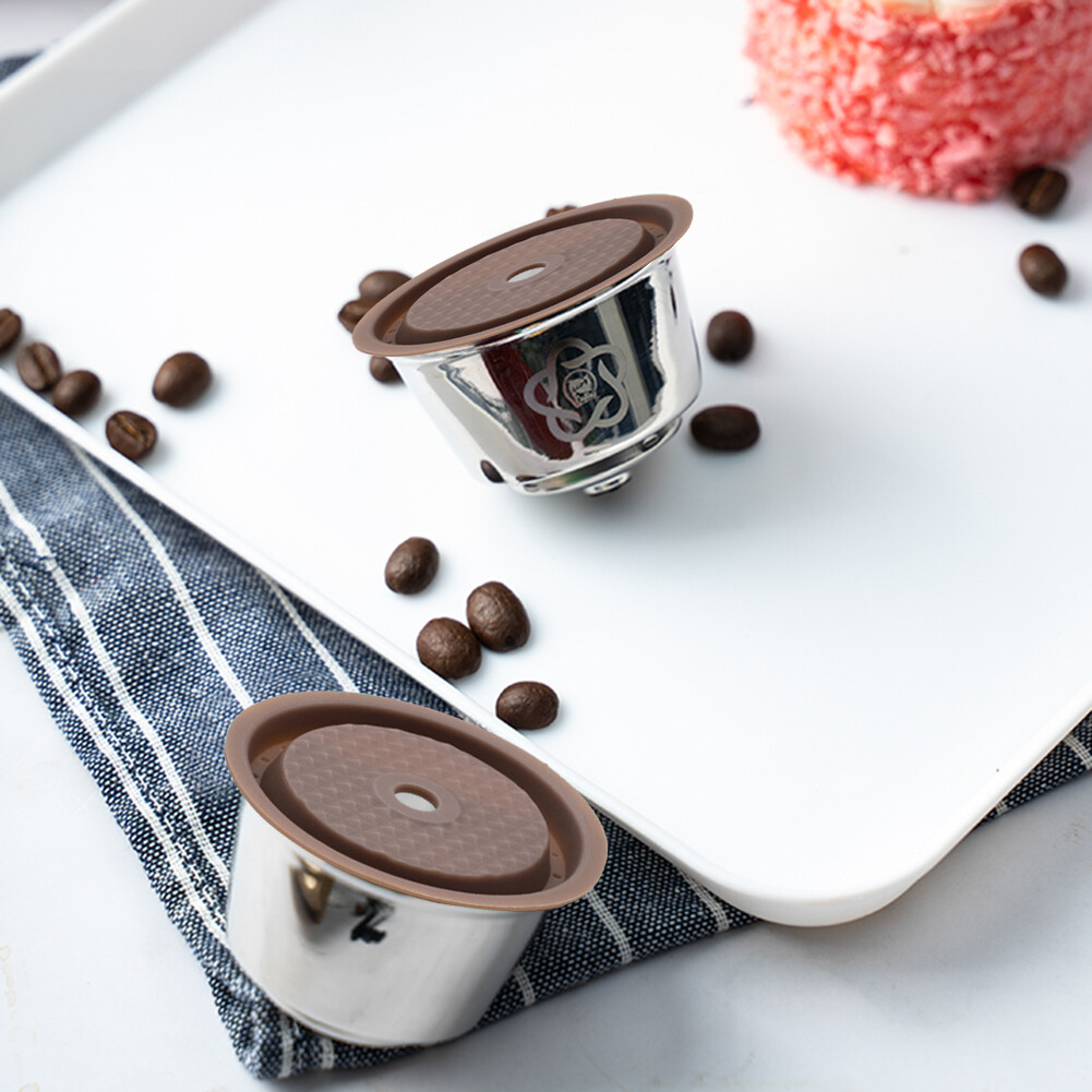 Refillable Silicone Lid Cover Reusable Caps Cover for Coffee Capsule ...