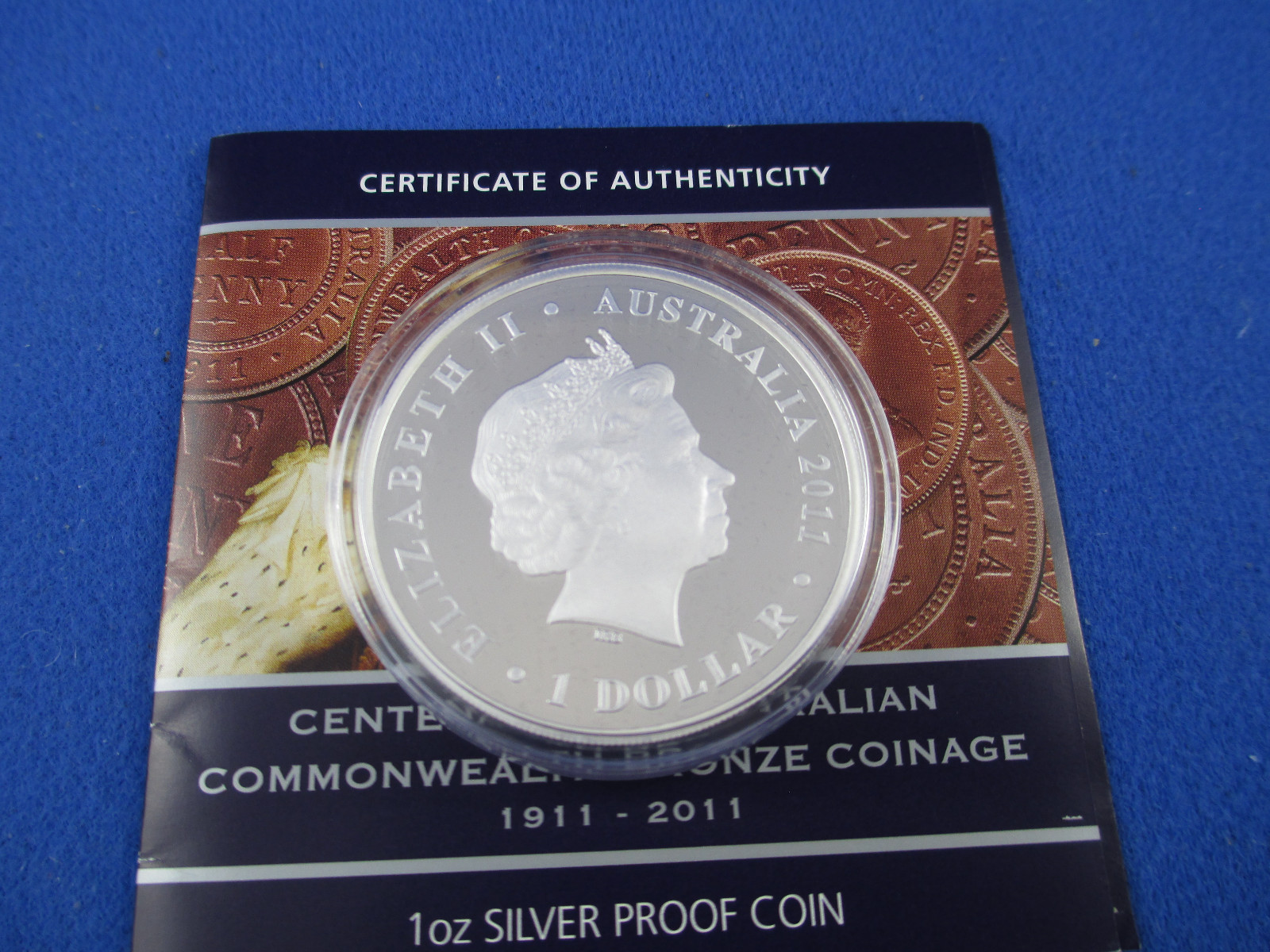 2011 1oz Silver Proof Coin - CENTENARY OF AUSTRALIAN COMMONWEALTH ...