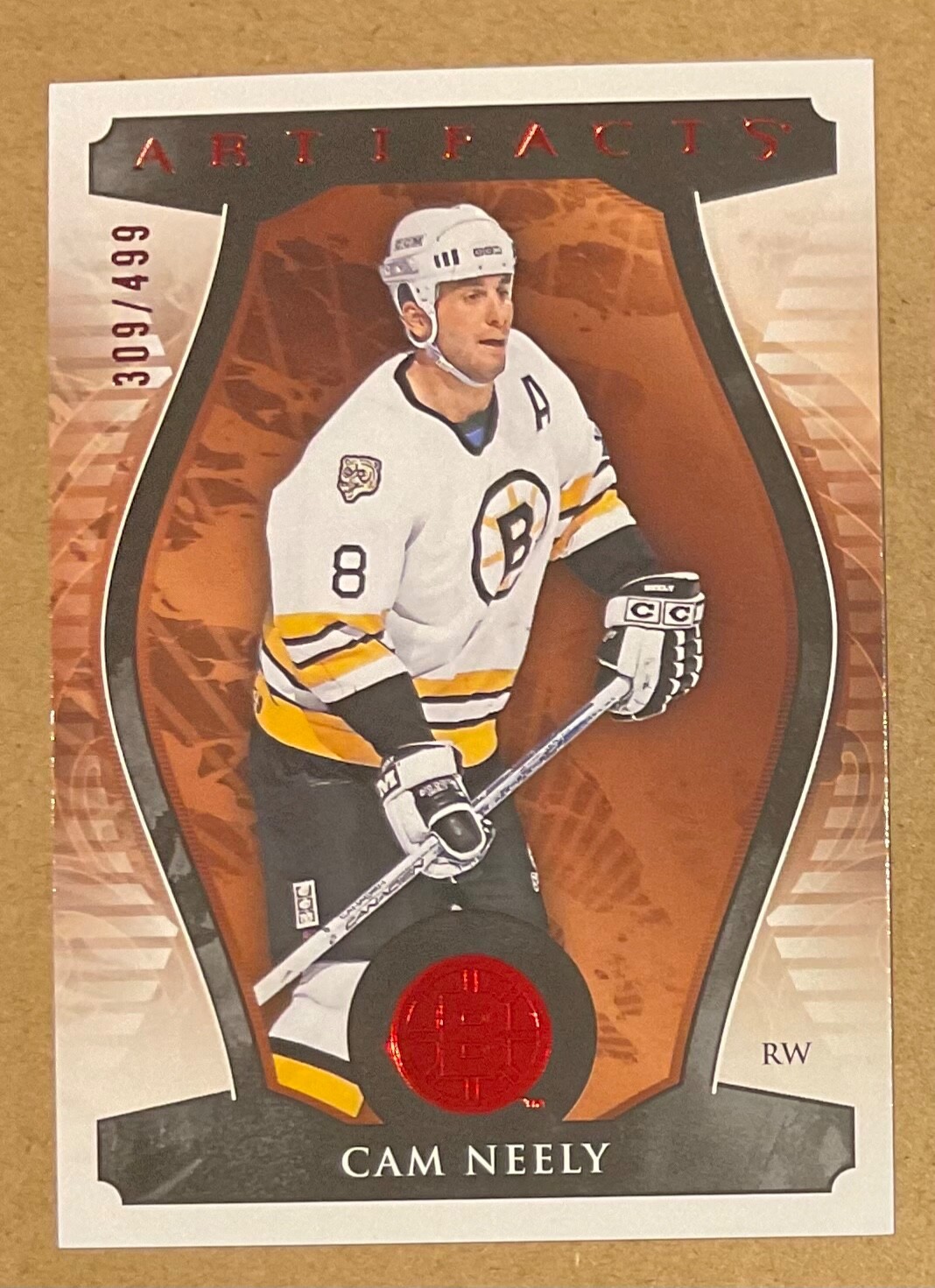 2023-24 CAM NEELY UD ARTIFACTS RED PARALLEL INSERT CARD #163 BRUINS ...