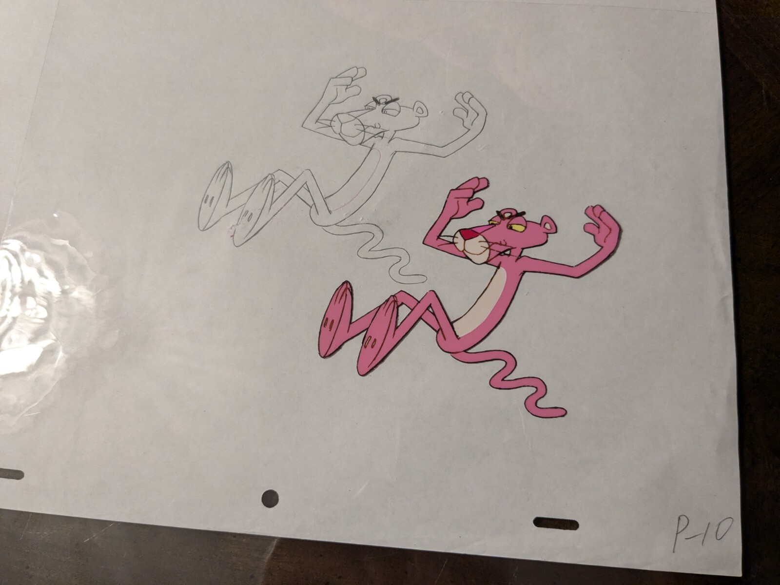 PINK PANTHER VINTAGE ORIGINAL PRODUCTION ANIMATED CEL+DRAWING 11 " X 13 ...