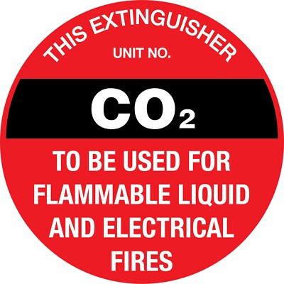 Fire Extinguisher ID Marker CO2 Sign/Sticker in Various Sizes ...