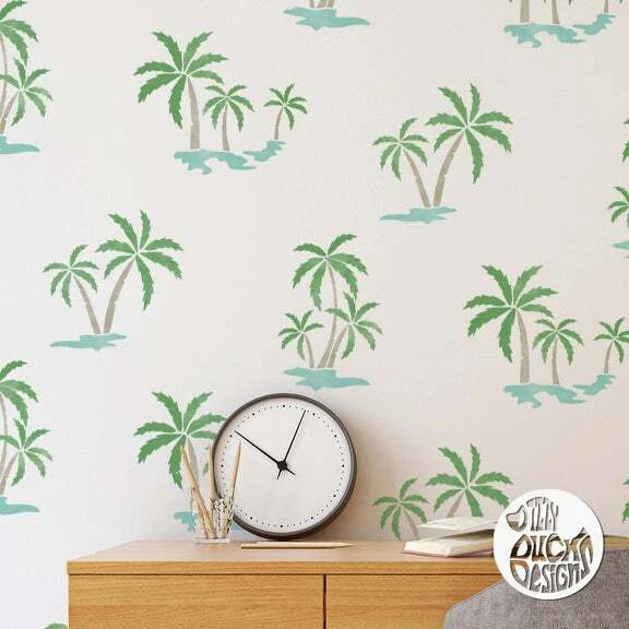 Palm Tree Wall Stencil