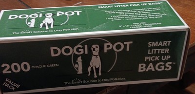 200 OPAGUE GREEN DOGI POT SMART LITTER PICKUP BAGS | eBay