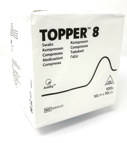 Topper 8 Gauze Swabs 10cm x 10cm (x100) First Aid 609224161827 | eBay