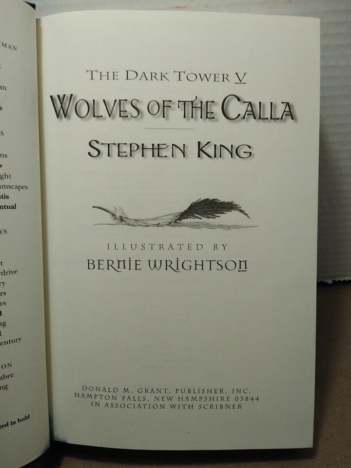 Stephen King - The Dark Tower : Wolves of the Calla 2003 1st Trade ...