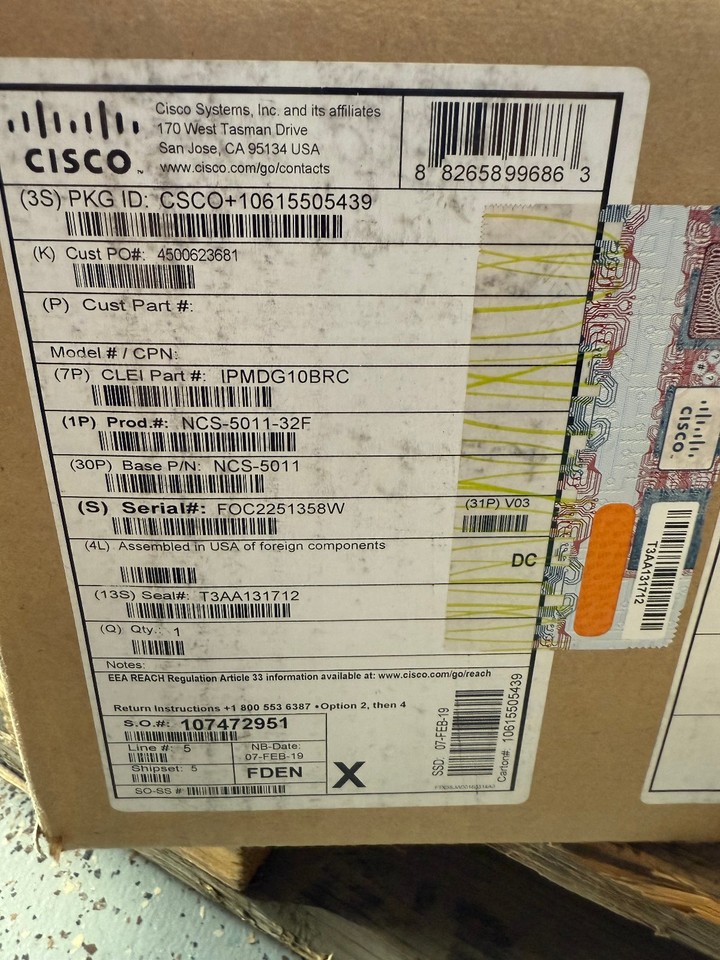 NEW! Cisco NCS-5011 NCS-5011-32F 32x40GE Router Dual DC | eBay