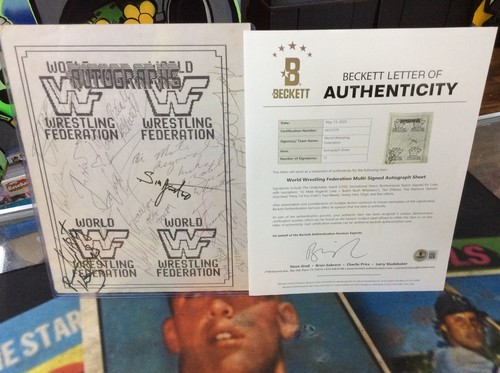WWF promo signed Hercules Hernandez Undertaker Road Warriors Sid ...