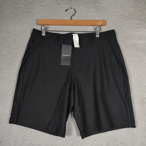 Fabletics Shorts Men's 36 Black 10" Inseam Flat Front Golf Performance ...