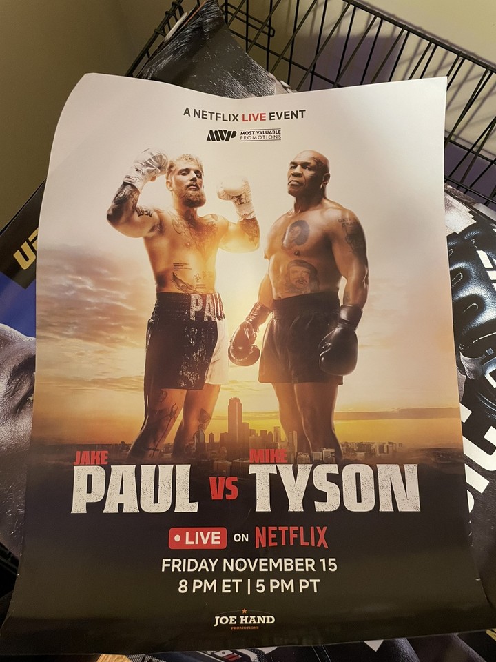 Jake Paul Vs Mike Tyson 18x24 Glossy Poster Heavyweight Netflix Promo ...
