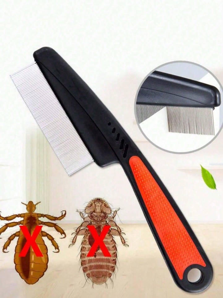 2X Metal Head Lice Comb Fine Tooth | Pet Dog Cat Flea Hair Kids Nit ...
